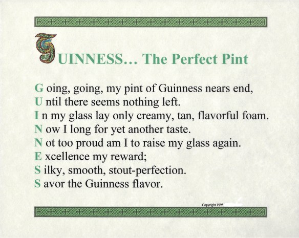 A Poem For A Pint | Mr. G's Mind